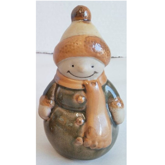 unbranded | Holiday | Vintage Boho Glazed Pottery Christmas Winter ...